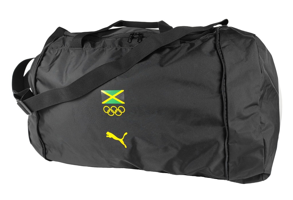 TORBA SPORTOWA PUMA NA RAMIĘ DUŻA Olimpic Jamajka Rasta czarna Składana ...