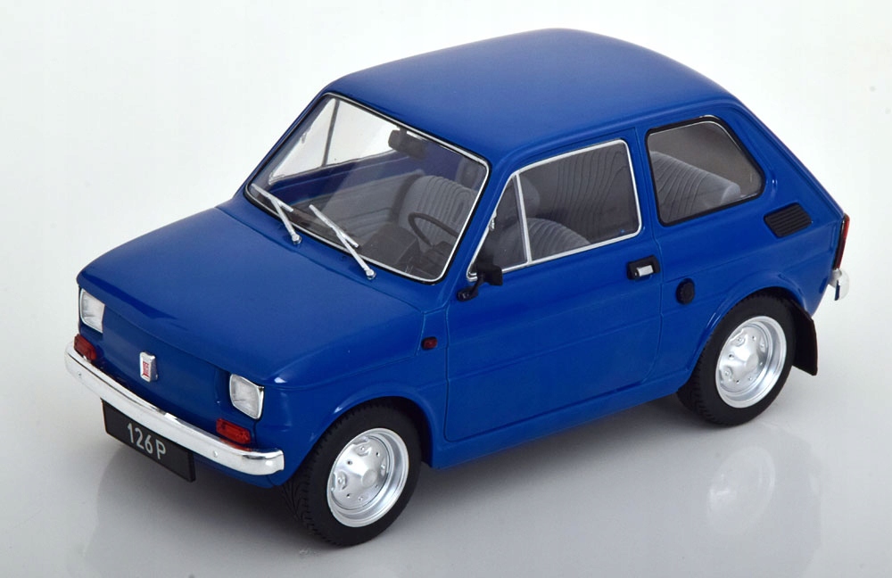 Model 1:18 MCG Polski Fiat 126p 1972 "Maluch" blue - 14058018428 - oficjalne archiwum Allegro