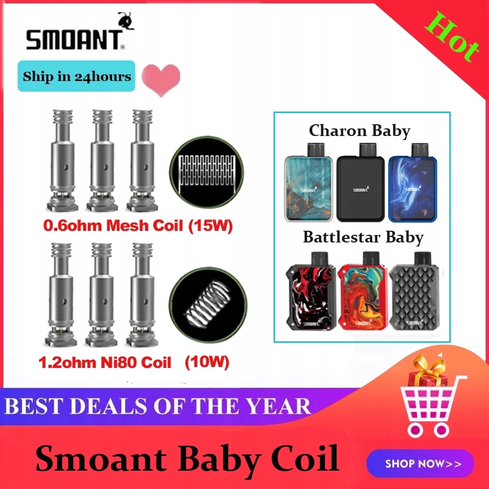Smoant Charon Baby Battlestar Baby Coil Battery - 12264505576 ...
