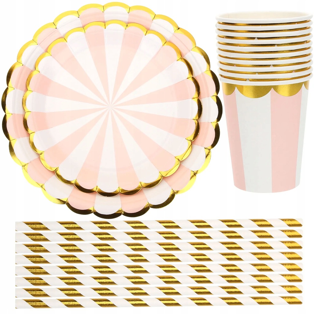 Party Paper Plate Set Fringe Dot Tableware Kits - 13776105540 ...