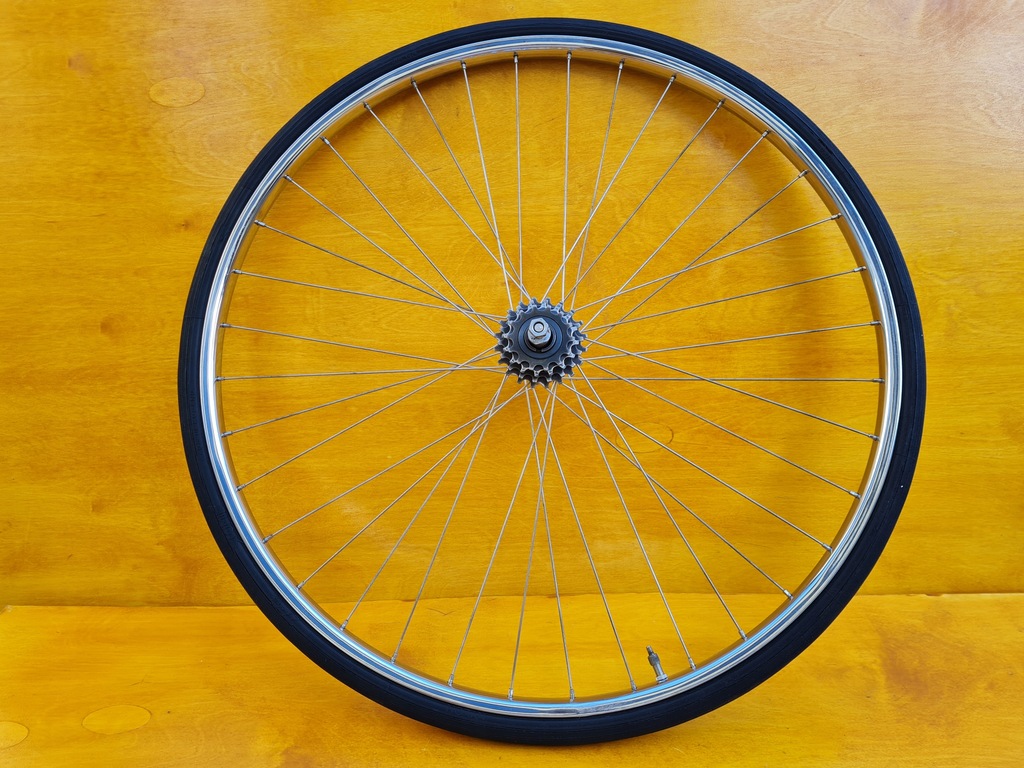 ROWER ROMET HURAGAN JAGUAR SPORT KOŁO TYŁ CHROM 27 CALI ORYGINAŁ Z PRL ...