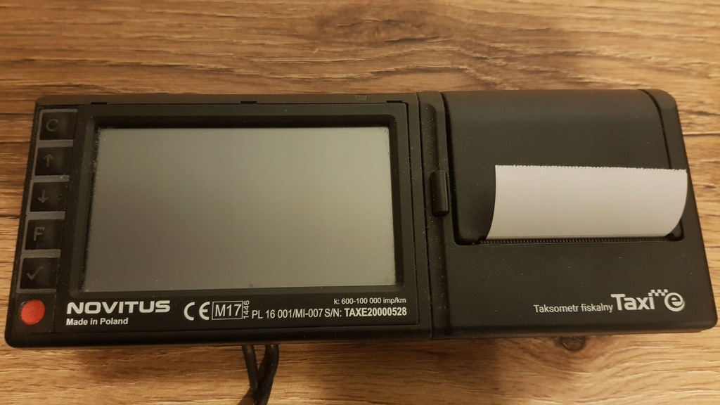 Taksometr Novitus TAXI E z drukarką fiskalną Kompletny Używany stan B ...