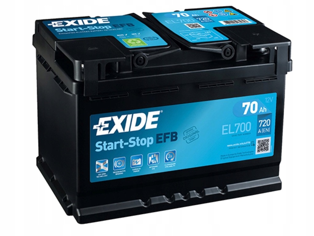 Akumulator Exide EFB EL700 12V 70Ah 720A P+ - 8291366265 - oficjalne ...