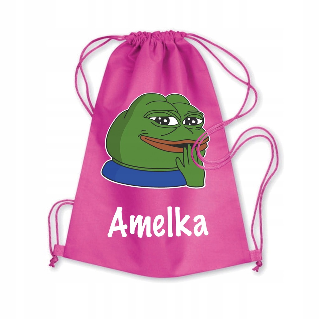 Worek Szkolny NA Buty Plecak Żaba Pepe Frog Mem 3 - 14174074474 ...