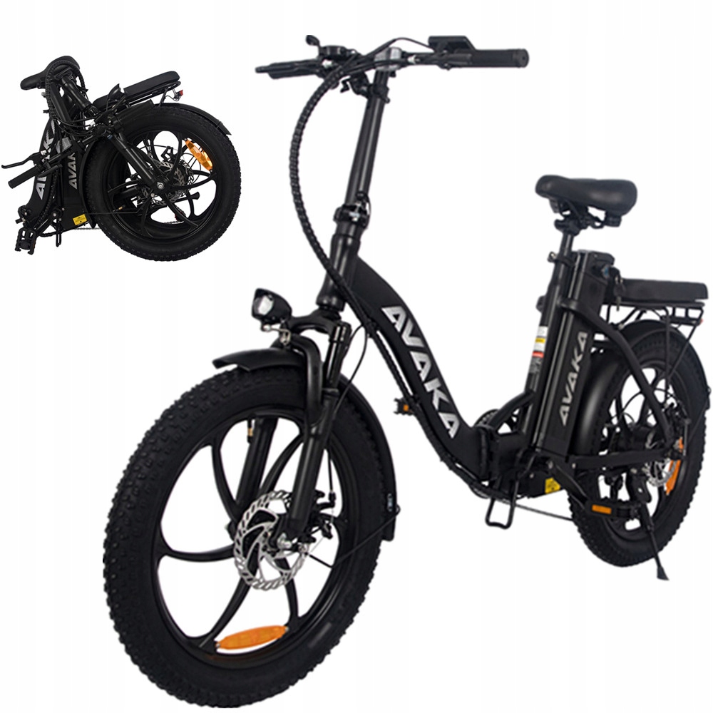 Rower Elektryczny Składany 500W 15AH Grube opony - 12519936053 ...