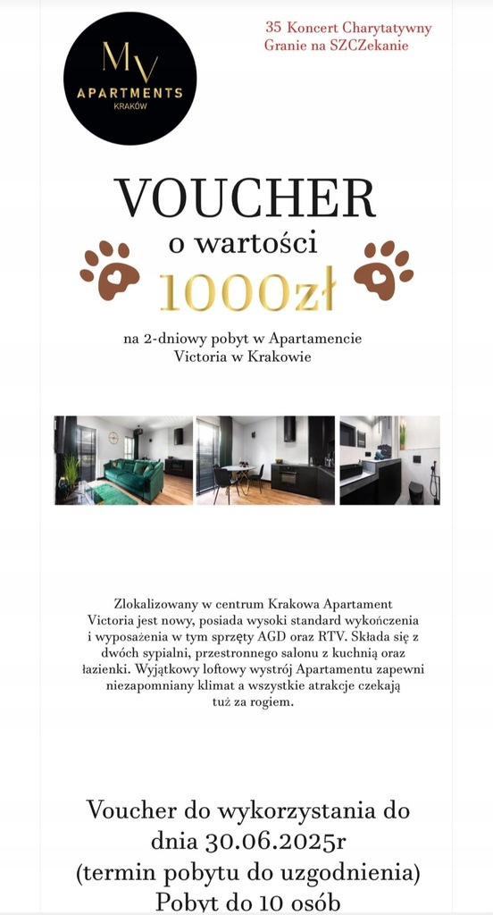 Voucher na 2 dniowy pobyt w Apartamencie w Krakowie Victoria ...