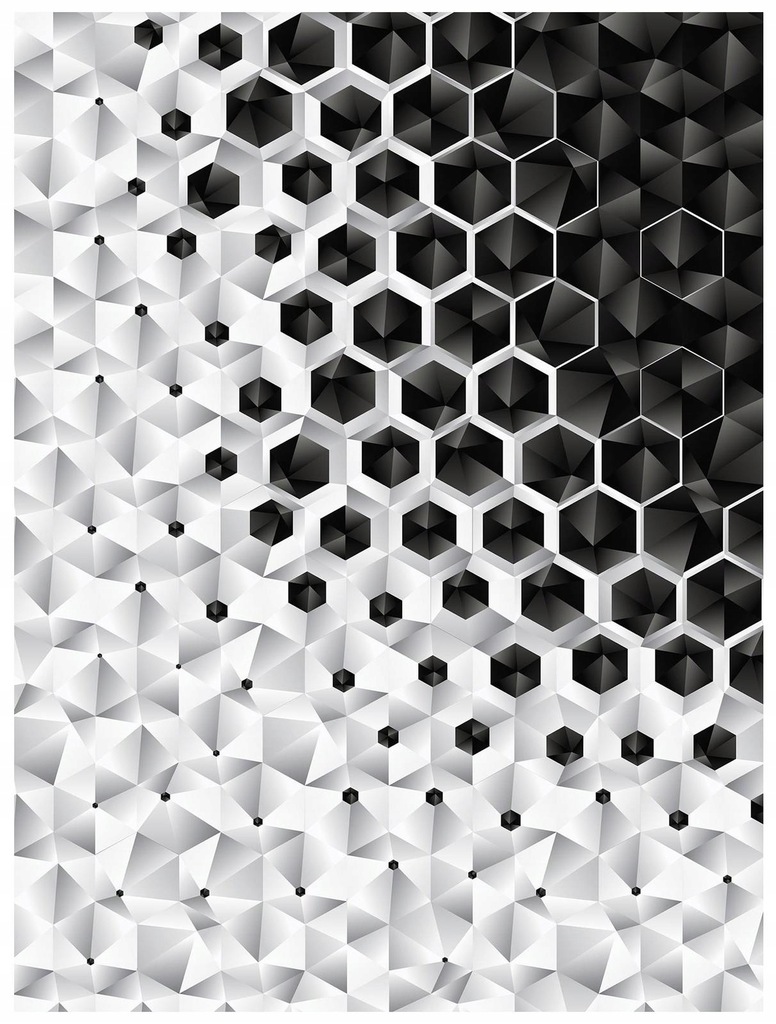Fototapeta FIGURY GEOMETRIA HEKSAGON 3D 184x254 - 8470628146 ...