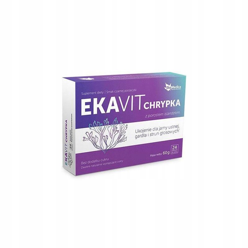 EKAVIT Chrypka Na gardło Porost islandzki 24 szt. - 11912824378 ...
