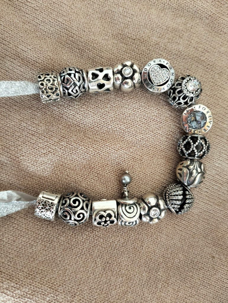 PANDORA oryginalna vintage charms zestaw 15 szt - 14050476518 ...