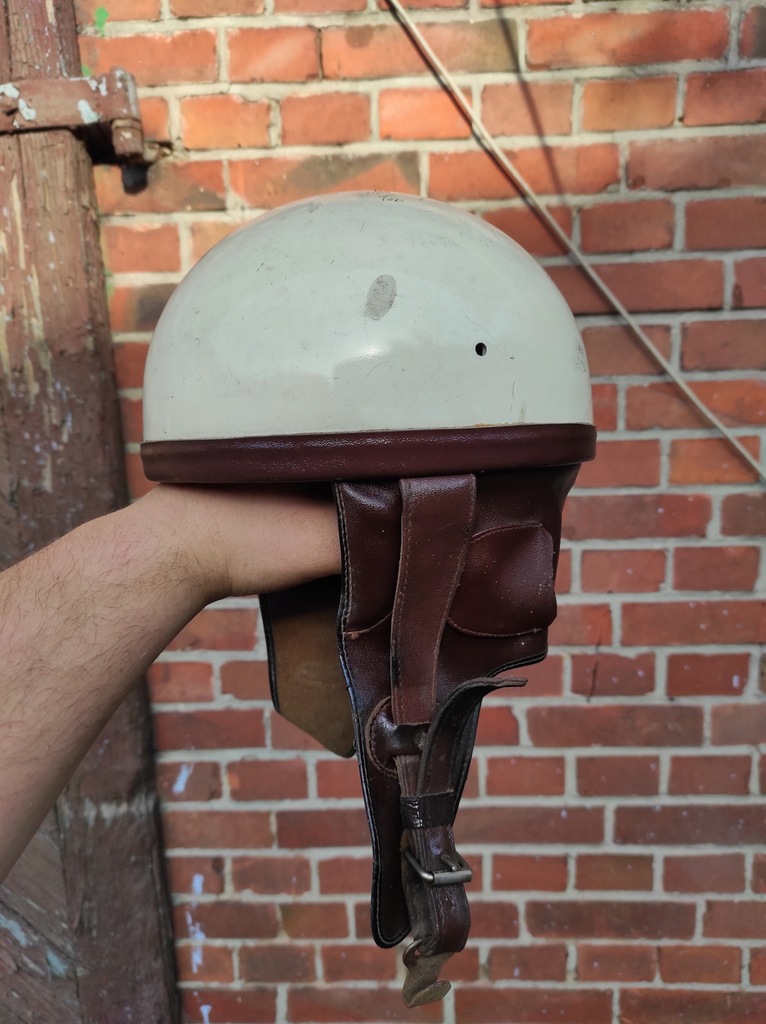 Piękny Stary Kask Motocyklowy Topek Orzeszek PRL - 14304948742 ...