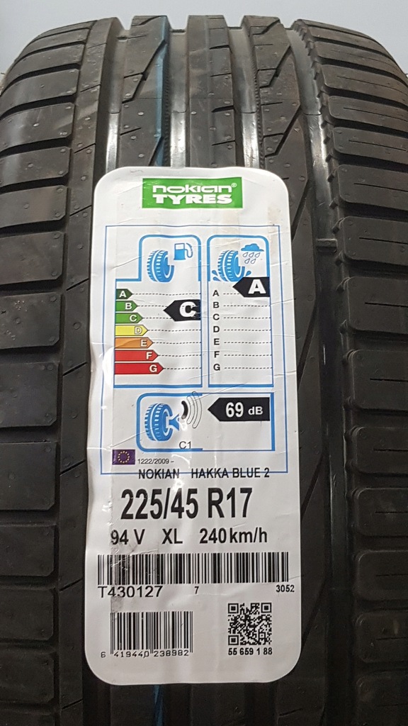 OPONA NOKIAN HAKKA BLUE 2 225/45R17 225/45/17 NOWA - 12290298946 ...