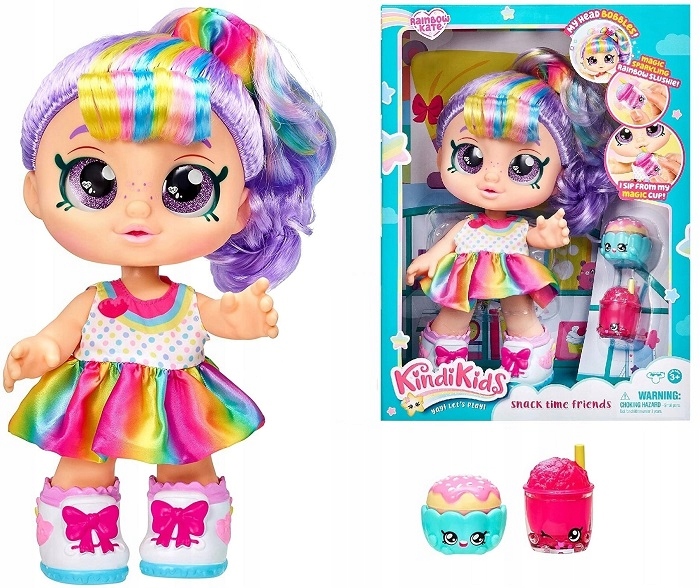 KINDI KIDS LALKA RAINBOW KATE +AKCESORIA PRZYSMAKI - 9813842128 ...