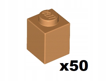 LEGO 3005 Klocek 1x1 Medium Nougat 50 szt. NOWY - 12276004647 - oficjalne archiwum Allegro