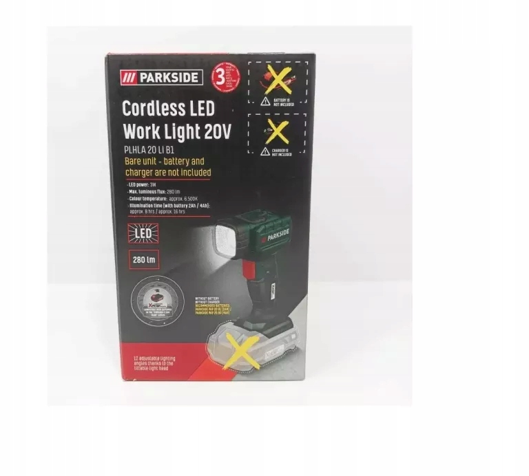 PARKSIDE CORDLESS LED WORK LIGHT 20V - 12775728677 - oficjalne archiwum ...
