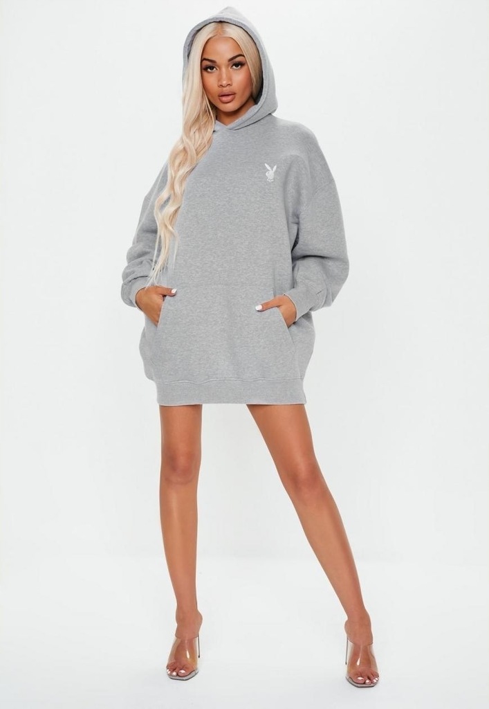 MISSGUIDED X PLAYBOY SUKIENKA BLUZA OVERSIZE XS - 8558488921 ...