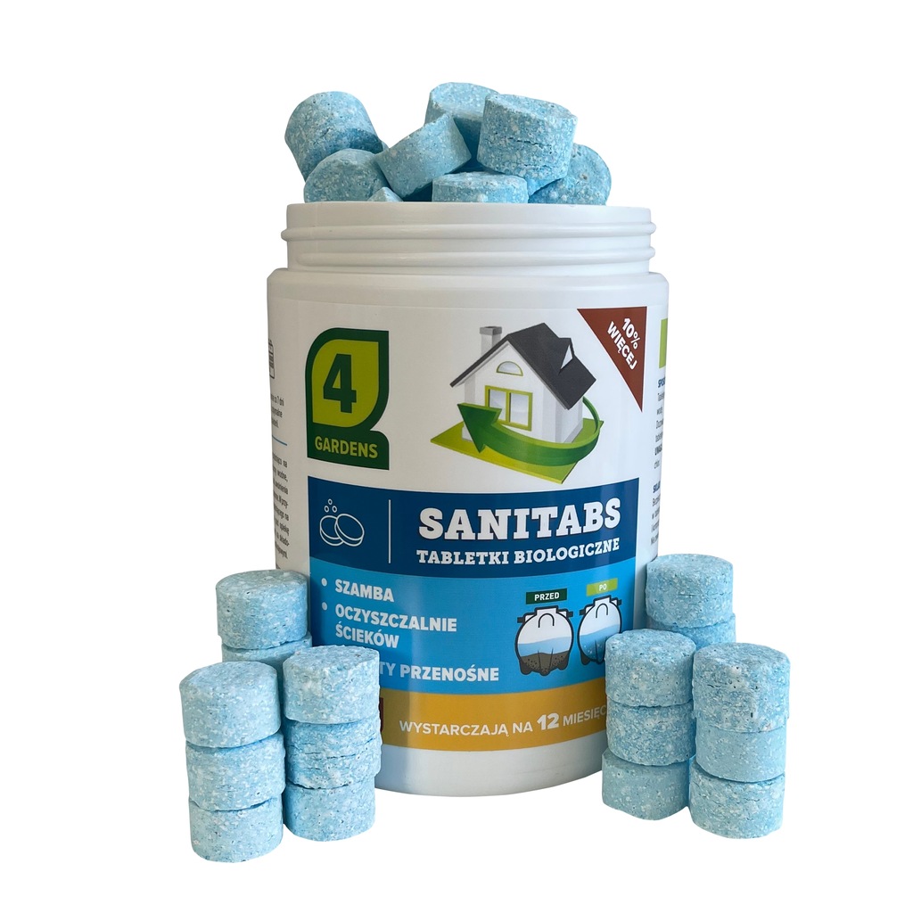 Tabletki Sanitabs do szamba oczyszczalni 50+5 szt - 11278602469 ...