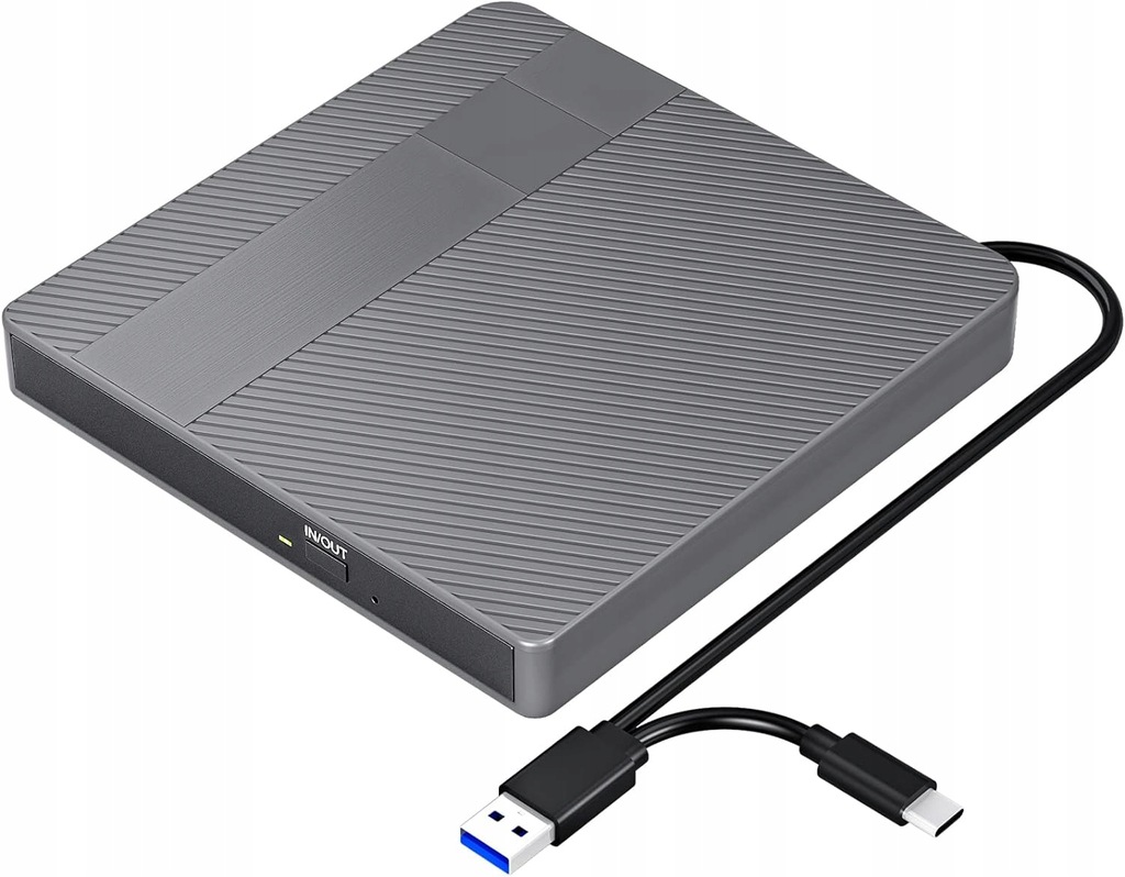 KOKABI Przenośny napęd DVD CD USB 3.0 USB-C Nagrywarka zewnętrzna ...
