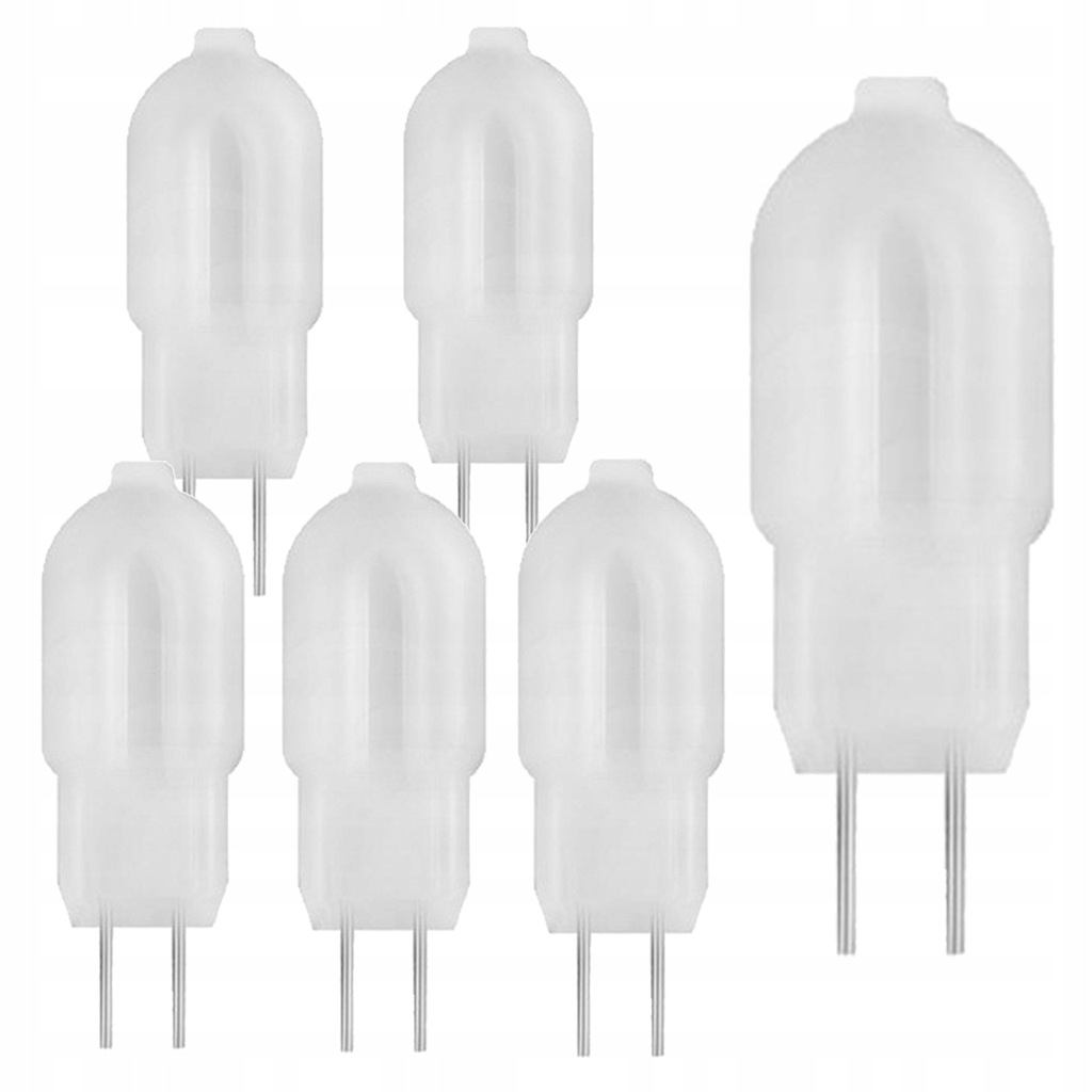 6x Żarówka LED G4 KAPSUŁKA MINI 3W 12V 6500K BIAŁA ZIMNA MLECZNA SMD - 14512141160 - oficjalne ...