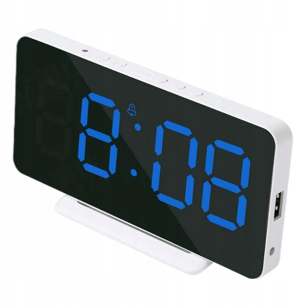 LED Digital Alarm Clock Temperature Date Time Display Desktop/Wall Blue ...