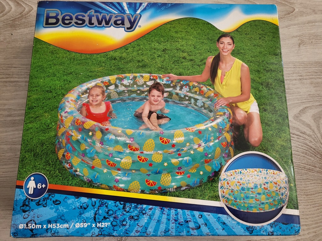 Basen dmuchany okrągły Bestway 51045 150 X 53. - 12489284661 ...