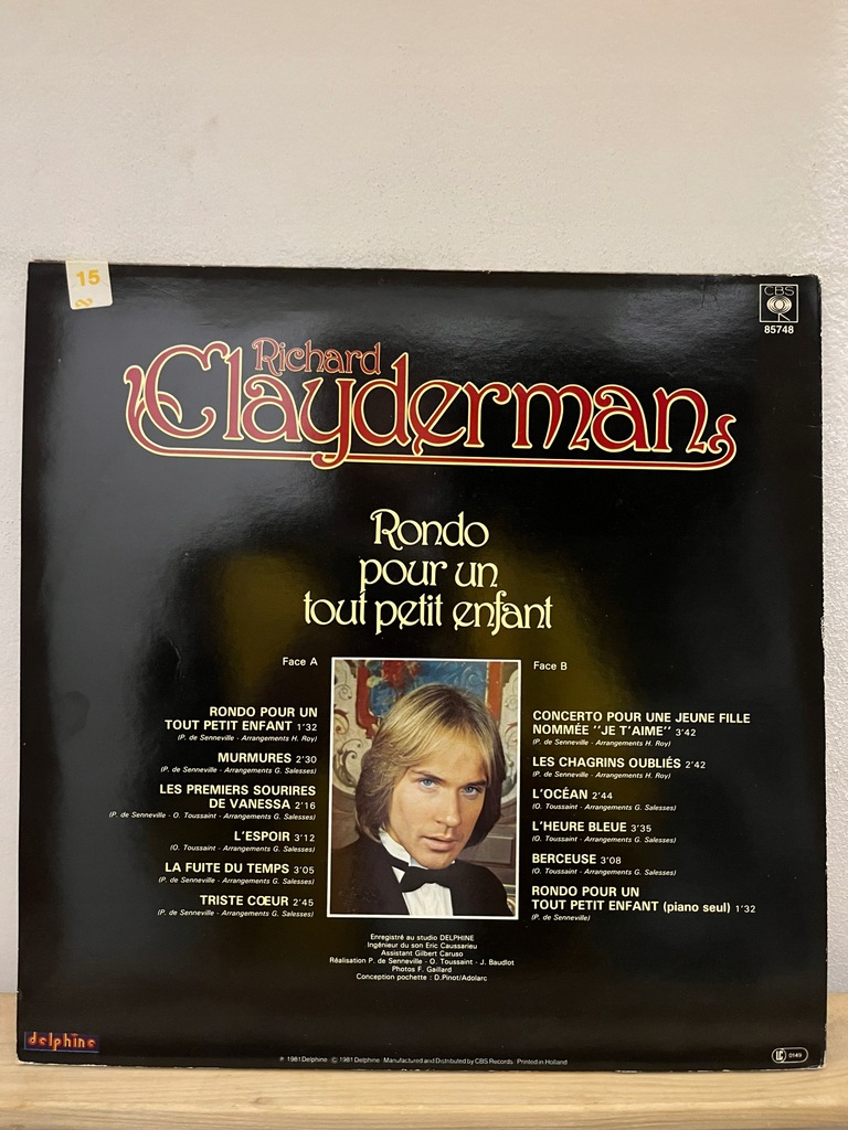 Купить Ричард Клайдерман - Rondo Pour Un Tout Petit 1981: отзывы, фото и характеристики на Aredi ...