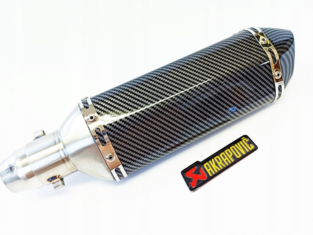 KOŃCÓWKA WYDECH TŁUMIK 4T UNIWERSALNY CARBON - 13192407061 - oficjalne archiwum Allegro