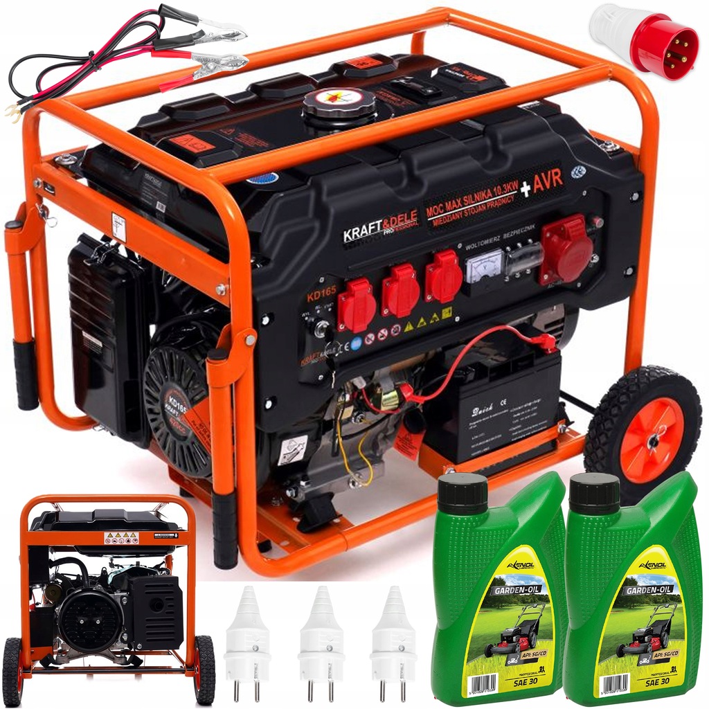 Agregat PRĄDOTWÓRCZY Generator Prądu 5500W 3 FAZY - 11842499562 - oficjalne archiwum Allegro