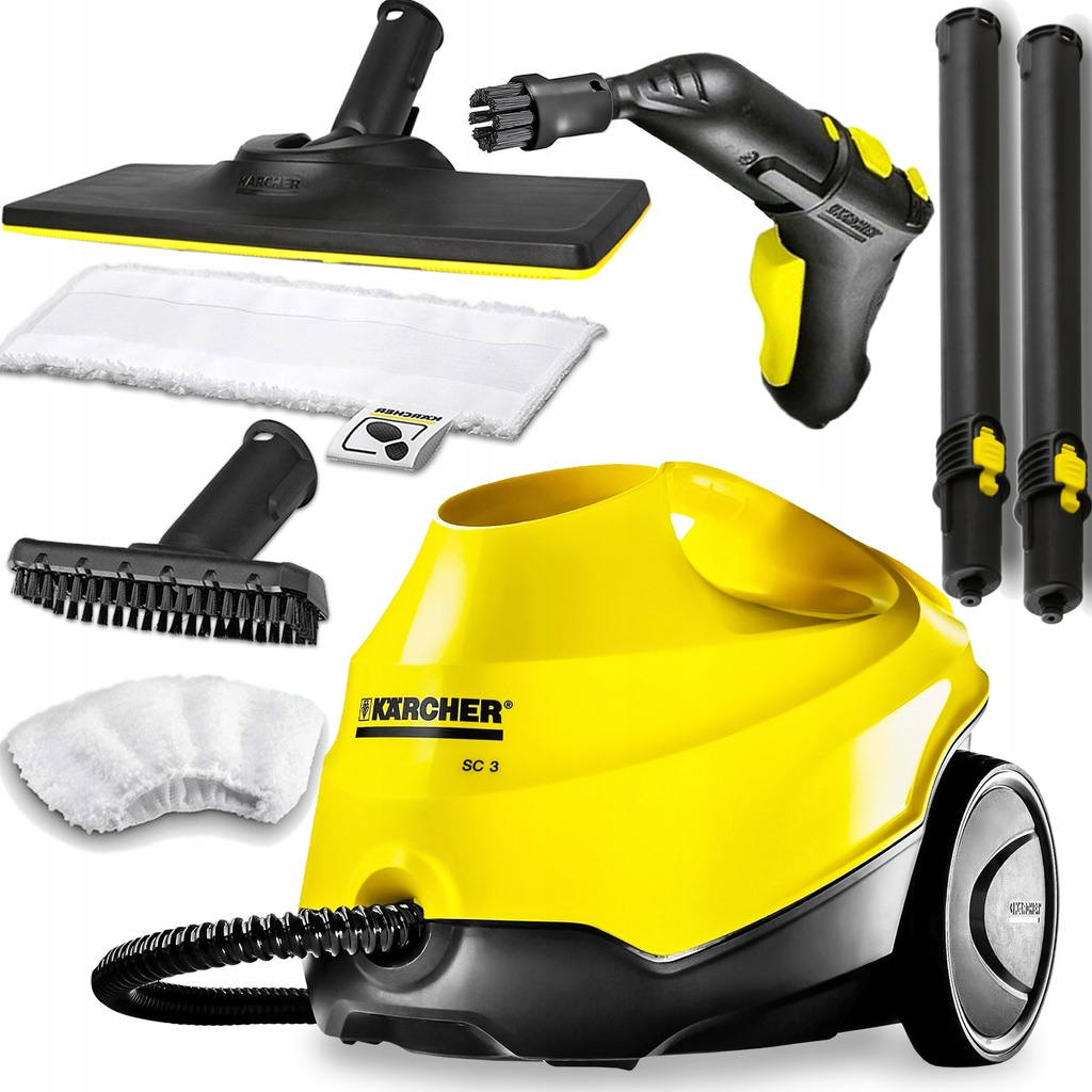 KARCHER PAROWNICA MYJKA PAROWA SC3 EASYFIX 1900W MOP PAROWY NOWY MODEL XXXL - 14833202773 ...