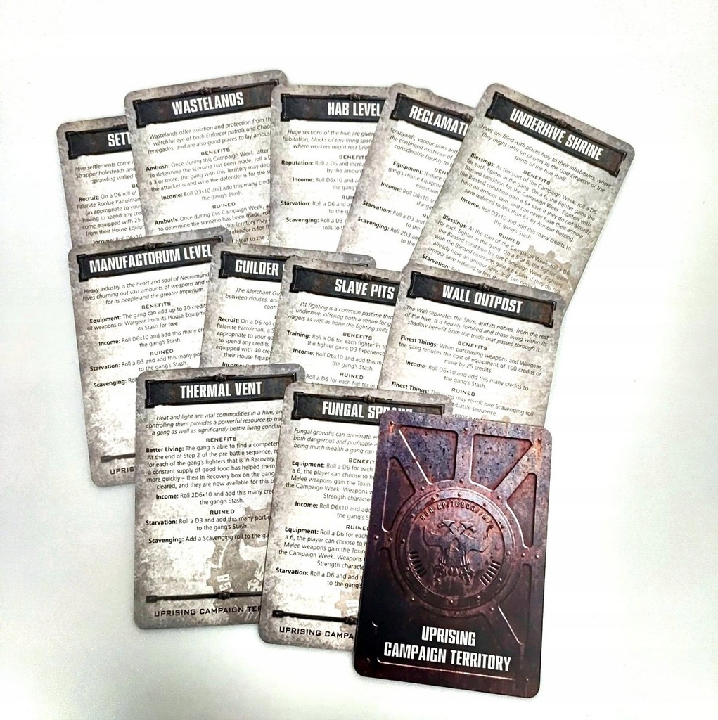 Necromunda Dark Uprising CAMPAIGN TERRITORY 12kart - 13015005647 ...