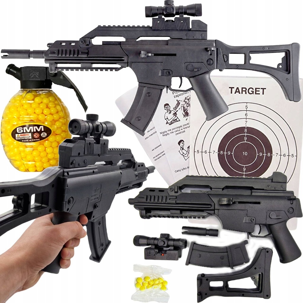KARABIN NA KULKI REPLIKA G36C LASER + LUNETA Kulki - 13689850583 - oficjalne archiwum Allegro