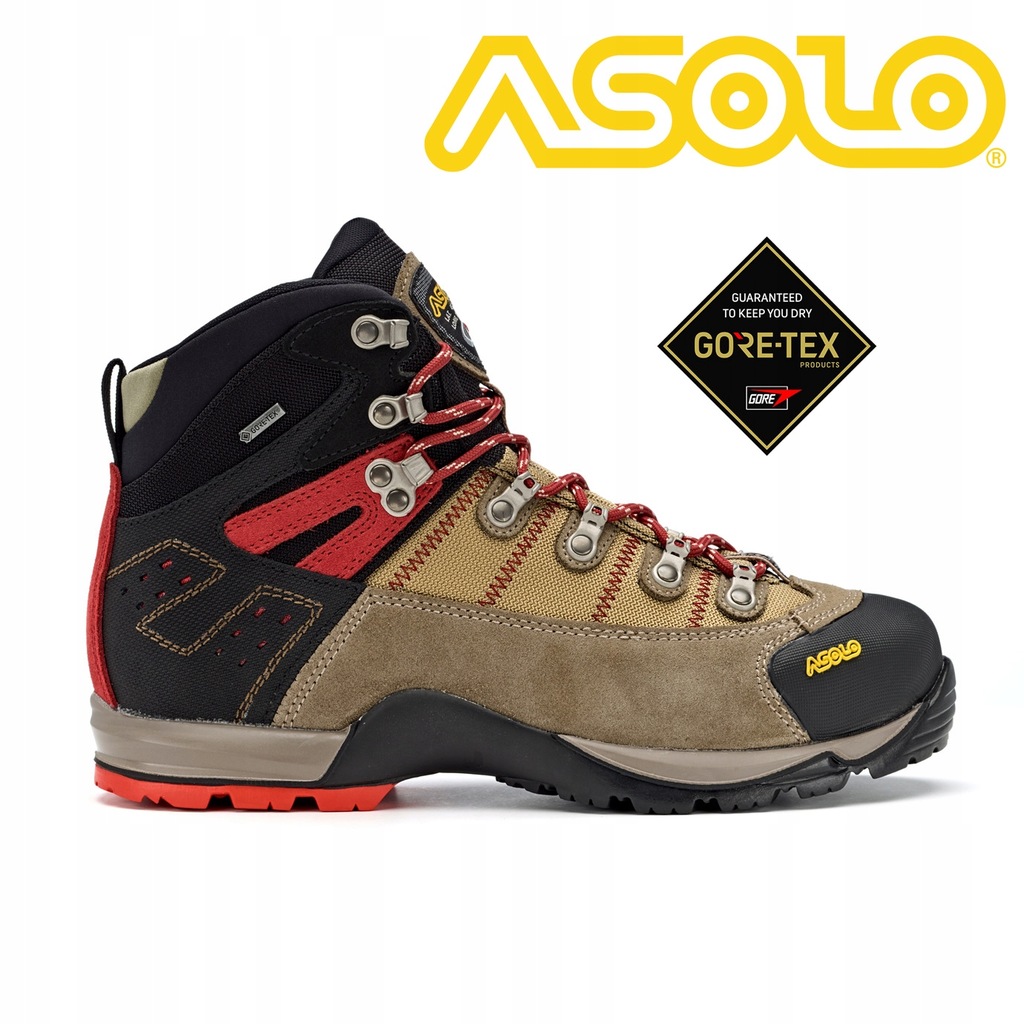 Buty męskie w góry ASOLO FUGITIVE GTX - WOOL/BLACK - 13006661541 ...