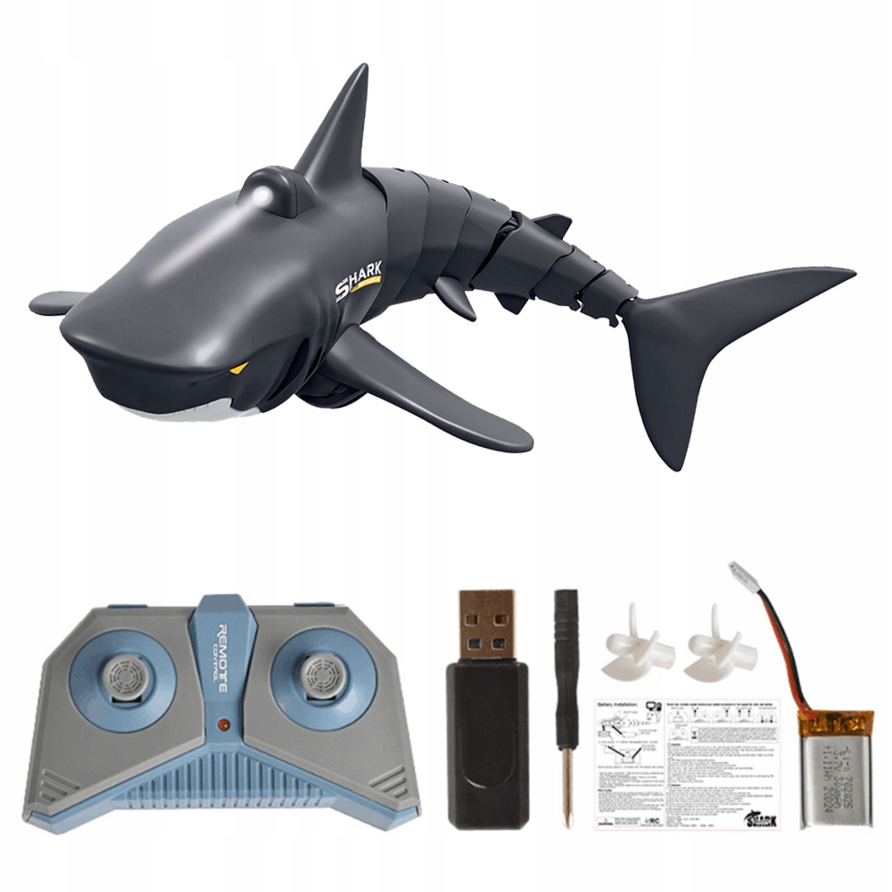 Mini RC Shark Rekin Zabawka Łódź zdalnie sterowana - 9704758551 ...