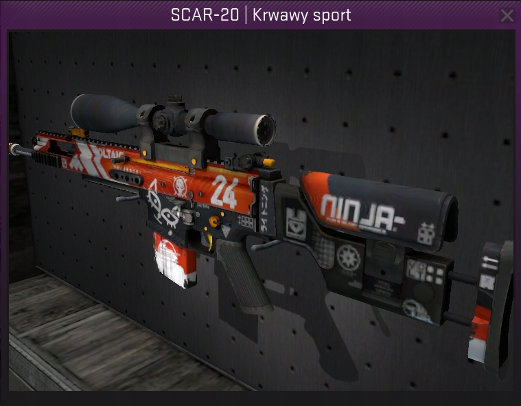 SCAR-20 KRWAWY SPORT BLOODSPORT CS GO skin CS2 - 14639953421 ...