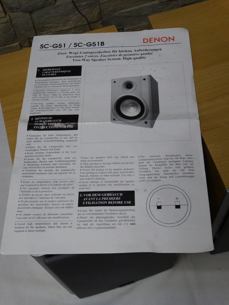 KOLUMNY DENON SC-G51 SUPER KOLUMNY PODSTAWKOWE - 12581659286 - oficjalne archiwum Allegro