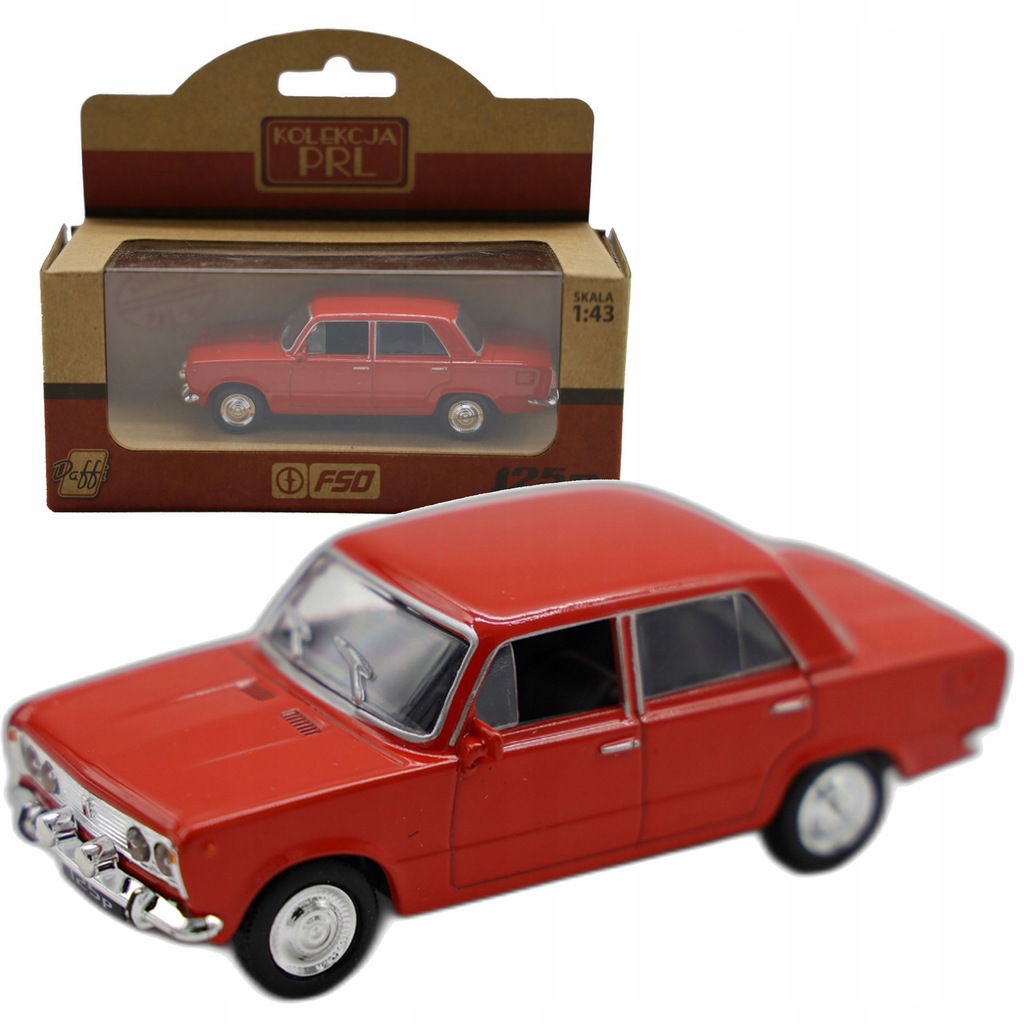 Fiat 125p duży Fiat Prl pojazd model ,metalowy - 13019545309 ...