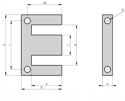 KSZTAŁTKA RDZEŃ EI 102 Z OTWORAMI TRANSFORMATOR KG - 13804790974 ...