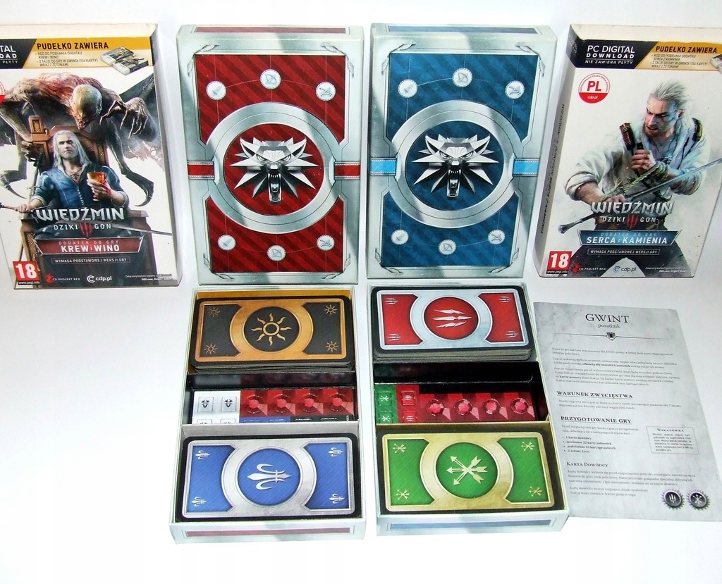 4 TALIE - KARTY DO GRY W GWINTA - WIEDŹMIN 3 GWINT - 11755820678 - oficjalne archiwum Allegro