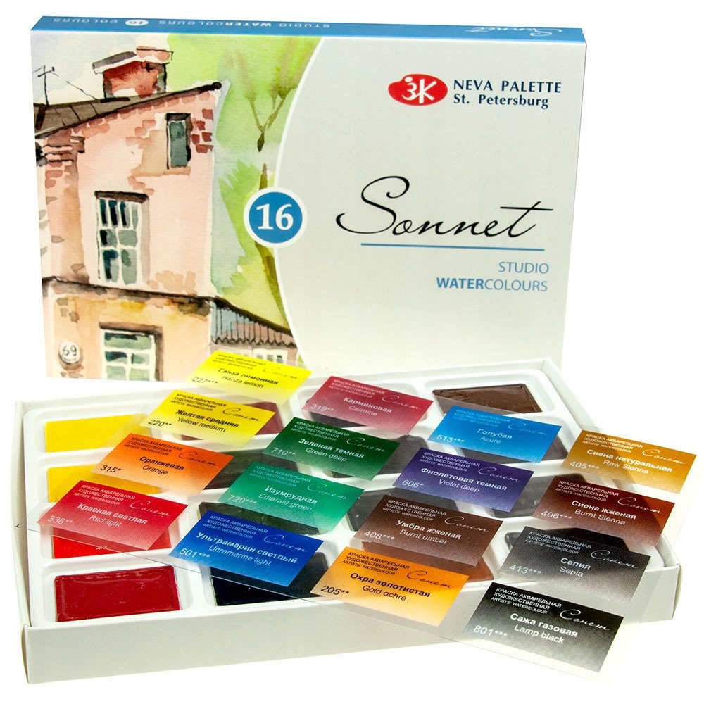 Farby akwarelowe Sonnet 16szt. zestaw akwarele - 9242816516 - oficjalne ...