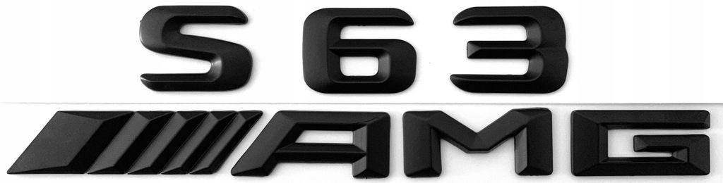 Mercedes S63 AMG emblemat znaczek logo czarny mat - 9756318524 ...