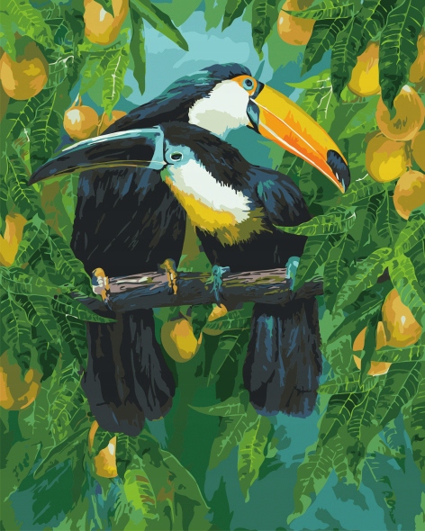 Malowanie po numerach – Rajskie tukany - 10724343928 - oficjalne ...