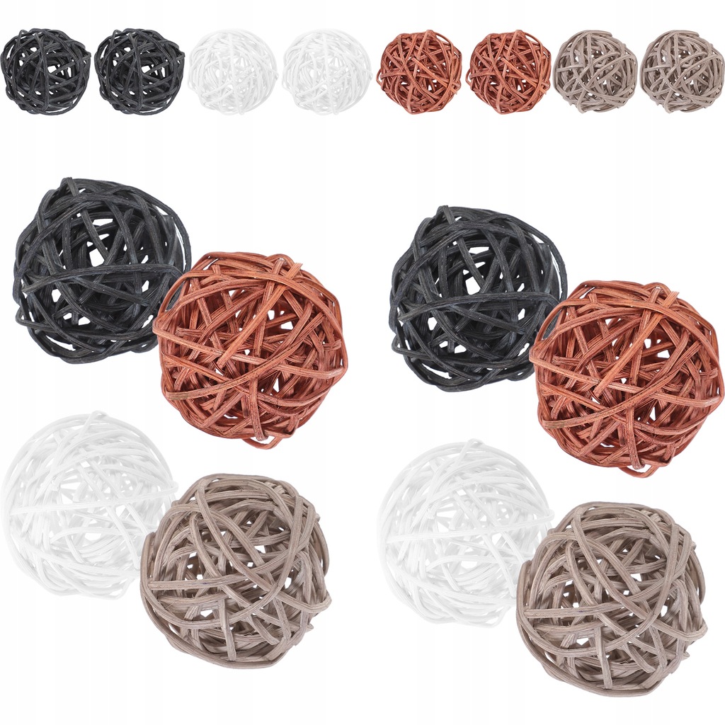 20PCS DIY RATTAN BALLS DECORATIVE RATTAN SPHERES - 14626751050 ...
