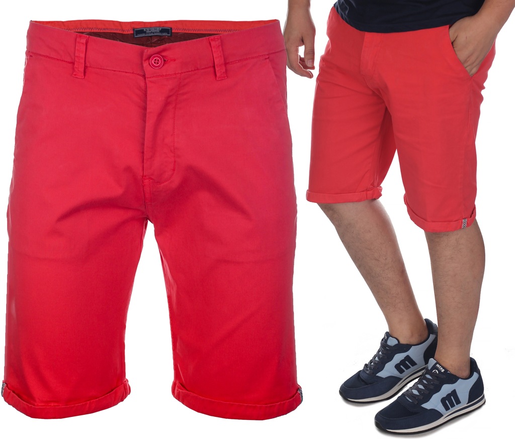 KRÓTKIE SPODENKI MATERIAŁOWE CHINO S05_XXL - 13744096807 - oficjalne archiwum Allegro