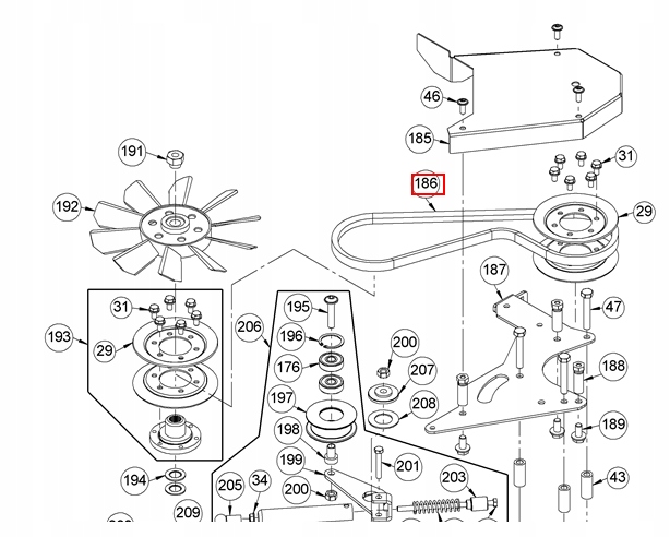 Pasek napędu jazdy AS Motor AS1040 YAK G07857057 - 13280051904 ...