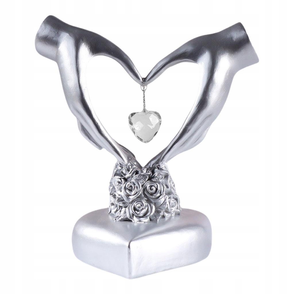 Abstract Modern Heart Gesture Sculpture Hand Statue Eternal Resin ...