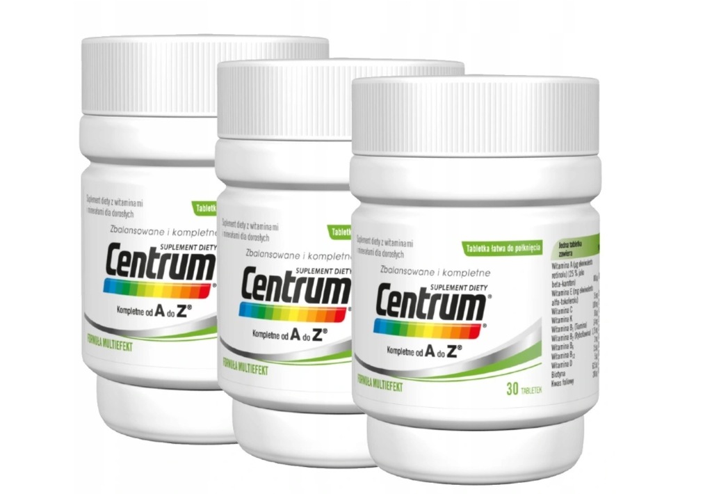 CENTRUM od A do Z zestaw witamin i minerałów 3szt - 11221212303 ...