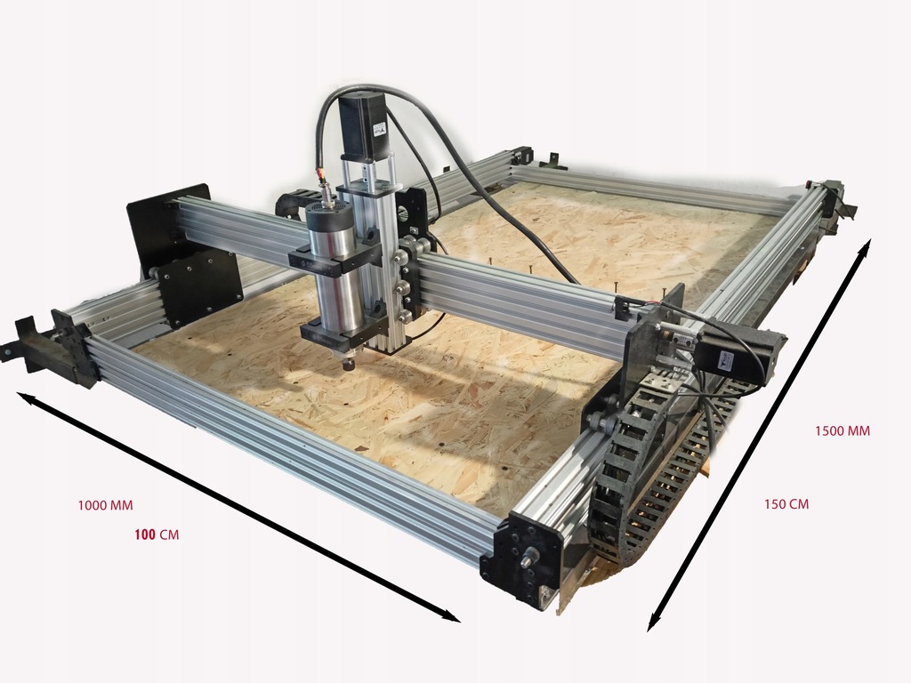 Frezarka CNC 1000x1500mm + Silniki i sterownik - 13127602283 - oficjalne archiwum Allegro