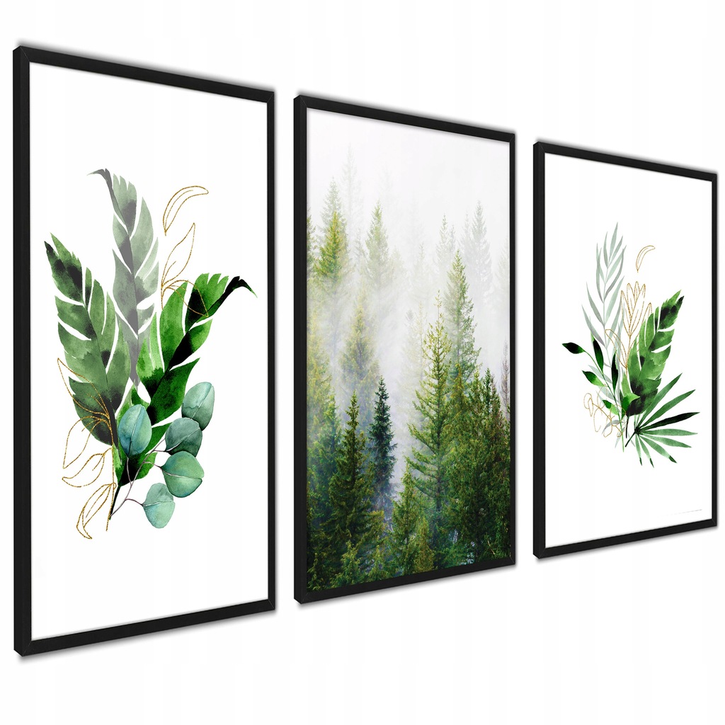 MEGA KOMPLET Plakaty Obrazki Natura Las Z RAMKAMI - 11988821359 ...