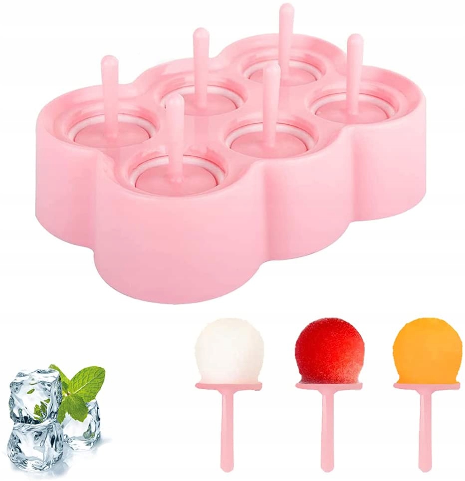 Formy do lodu silikonowe 6 małych lodów YOUYIKE - 12099883558 ...