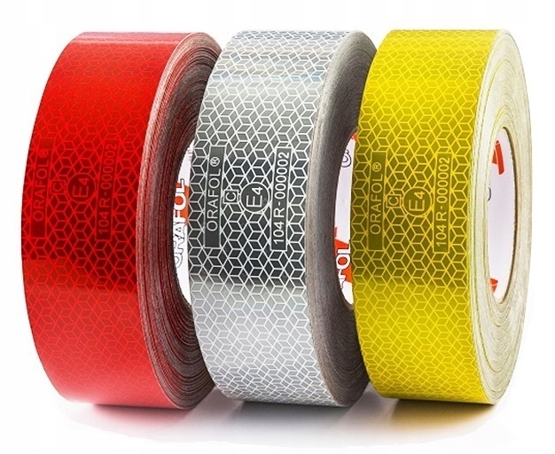 ORAFOL ORALITE VC 104+ TAŚMA ODBLASKOWA BIAŁA ECE - 7046644623 - oficjalne archiwum Allegro