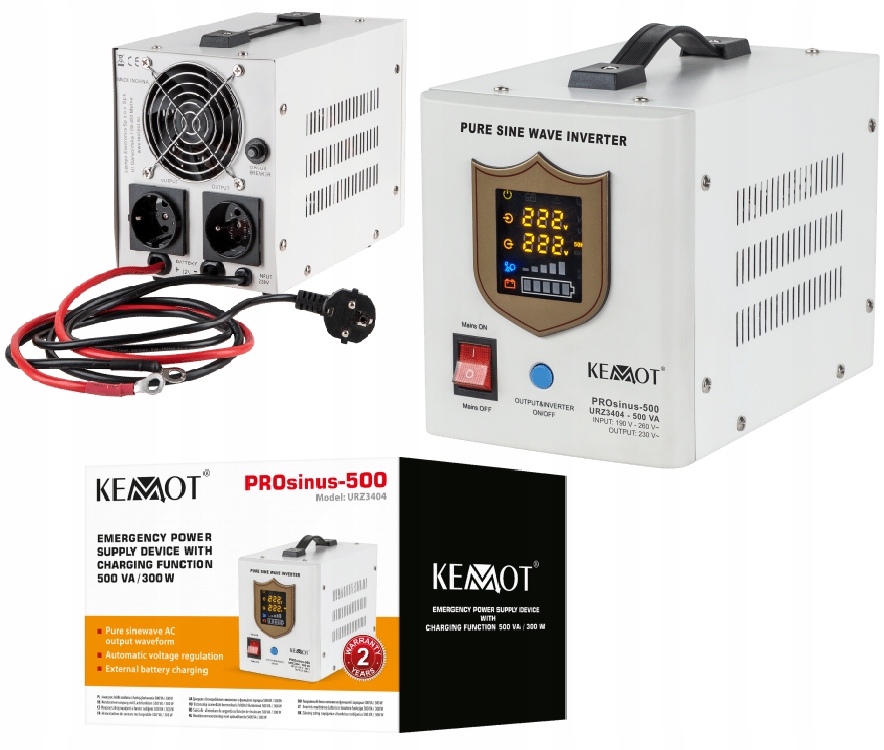 ZASILACZ AWARYJNY KEMOT PROSINUS-500 PRZETWORNICA - 12598448144 ...